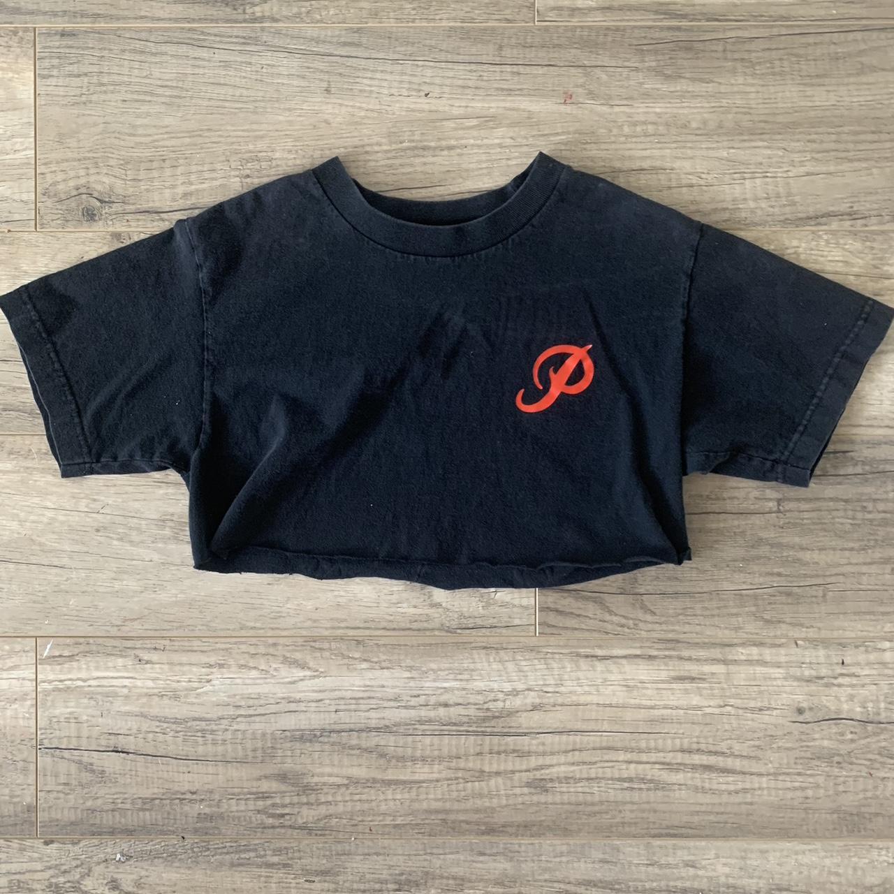 Primitive Women's Black and Red T-shirt | Depop