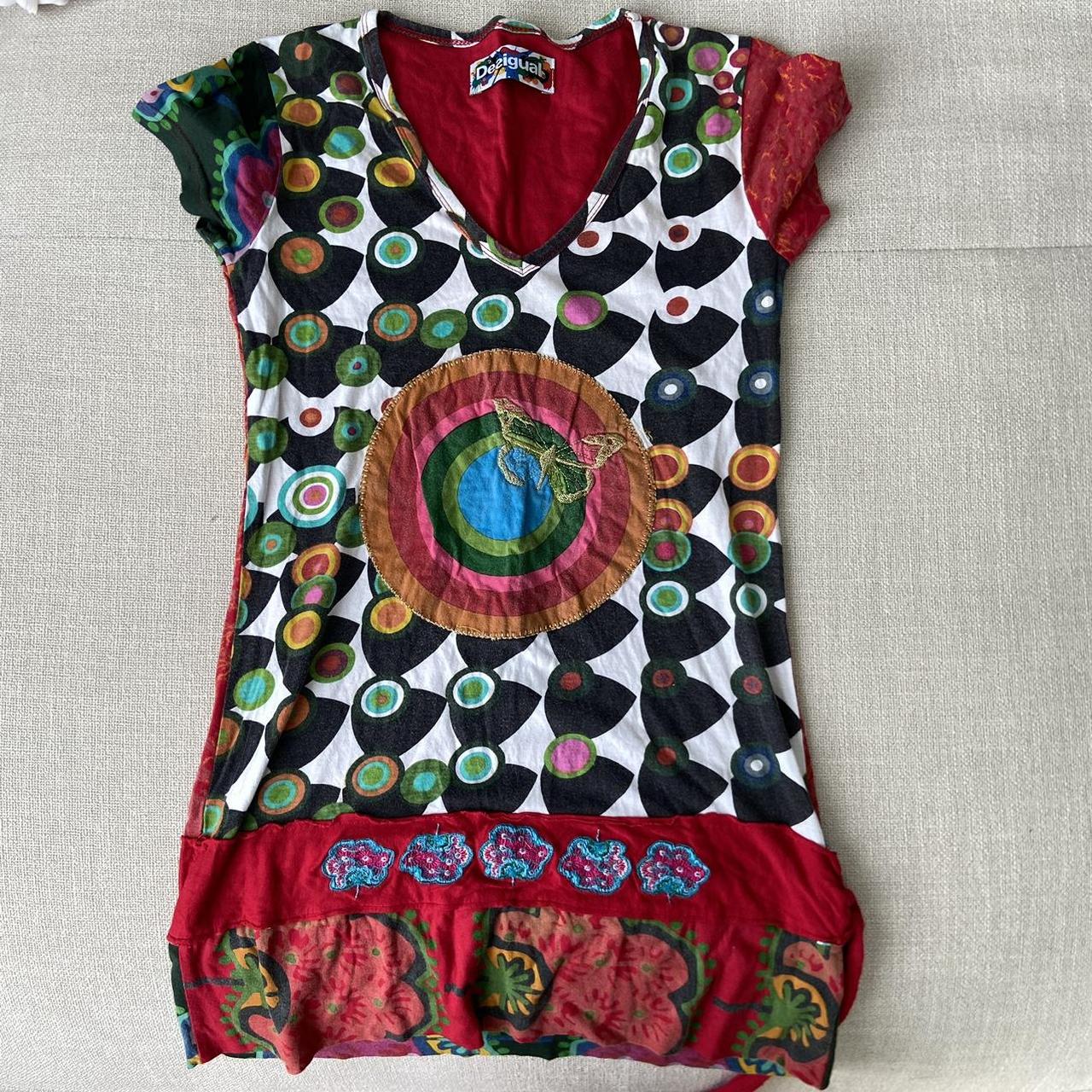 Desigual fun bright top that’s perfect for making a... - Depop