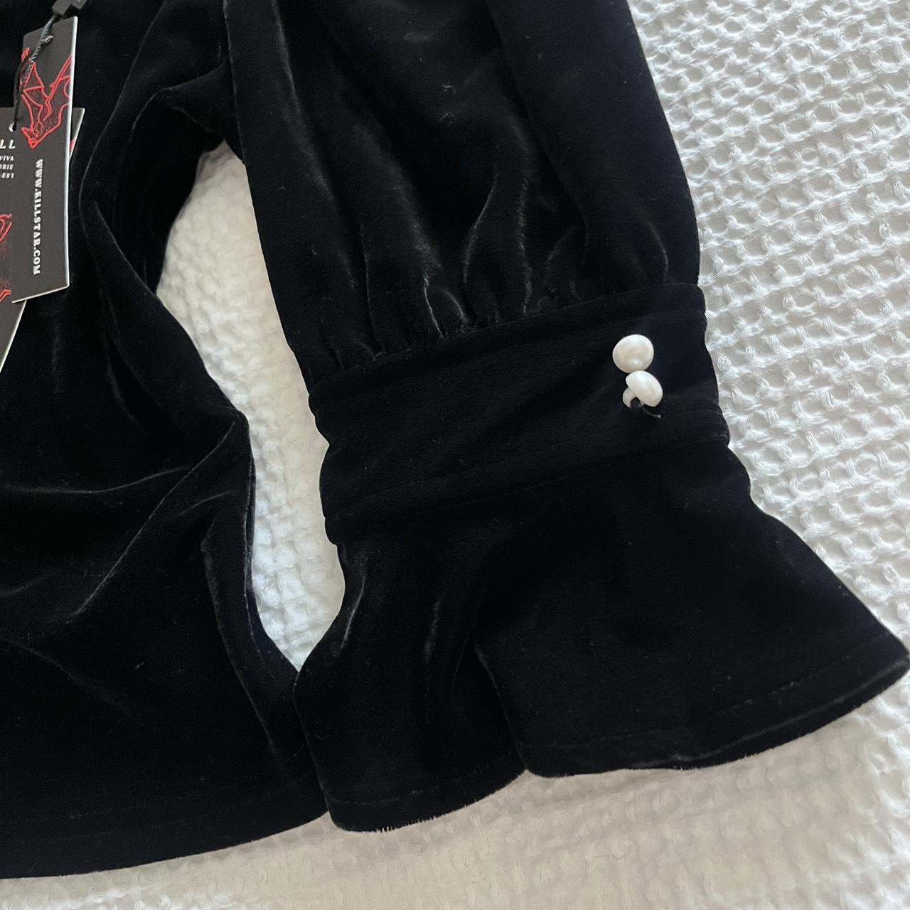 killstar brand new with tags black velvet witchy top... - Depop