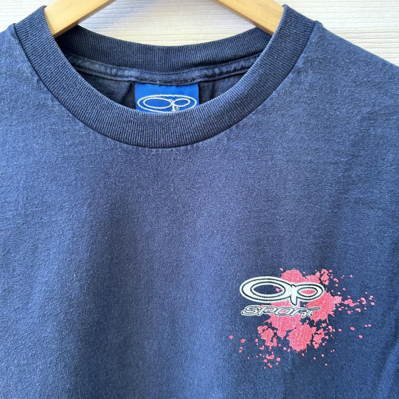 90s 00s ocean pacific graphics double sided t shirt... - Depop