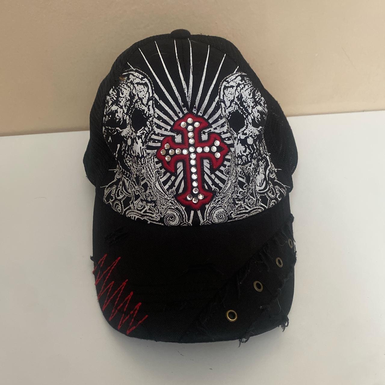 Vintage Affliction Style Cross Zombie Hat This hat... - Depop