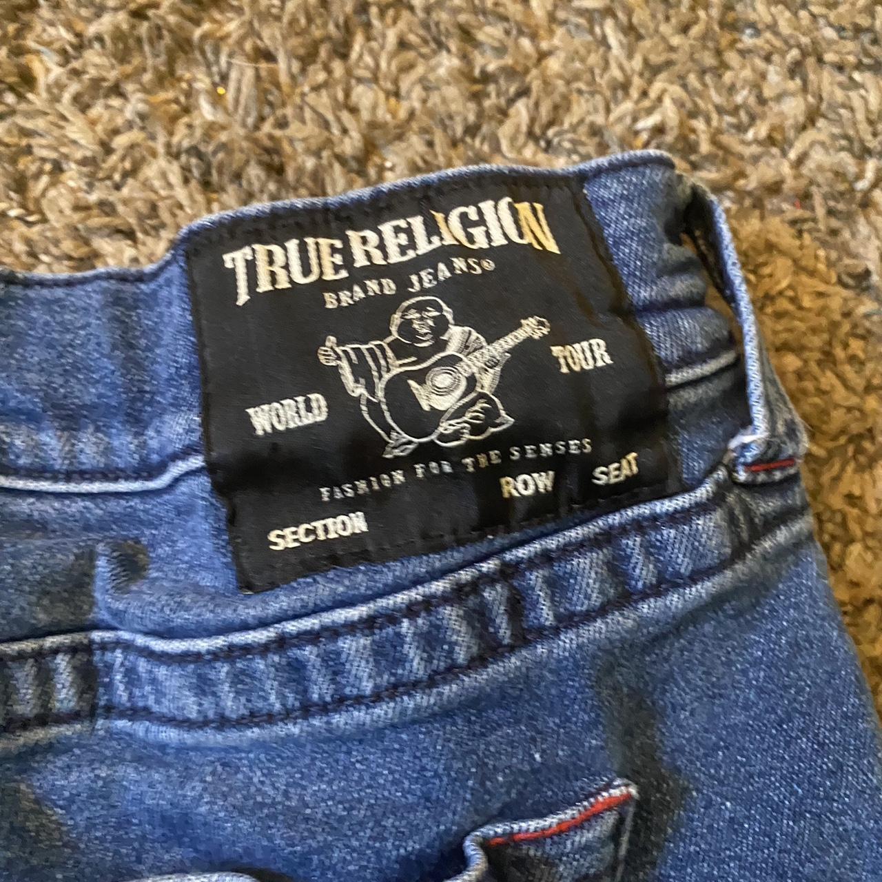 True Religion Ricky Relaxed Straight Jorts Size:... - Depop