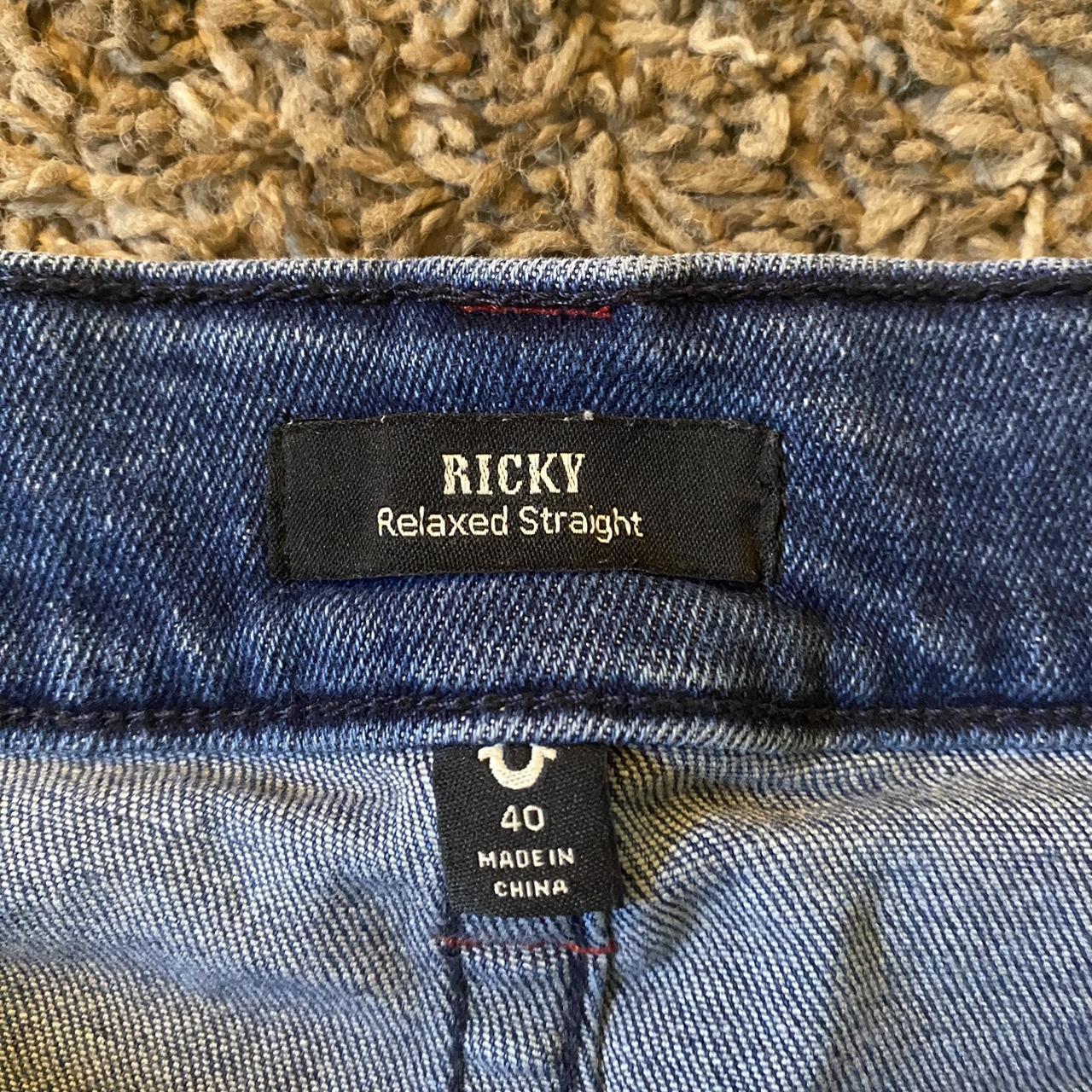 True Religion Ricky Relaxed Straight Jorts Size:... - Depop