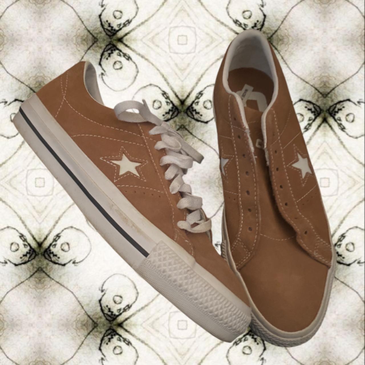 Y2K Brown Converse Cons All Stars Size: 8 in super... - Depop