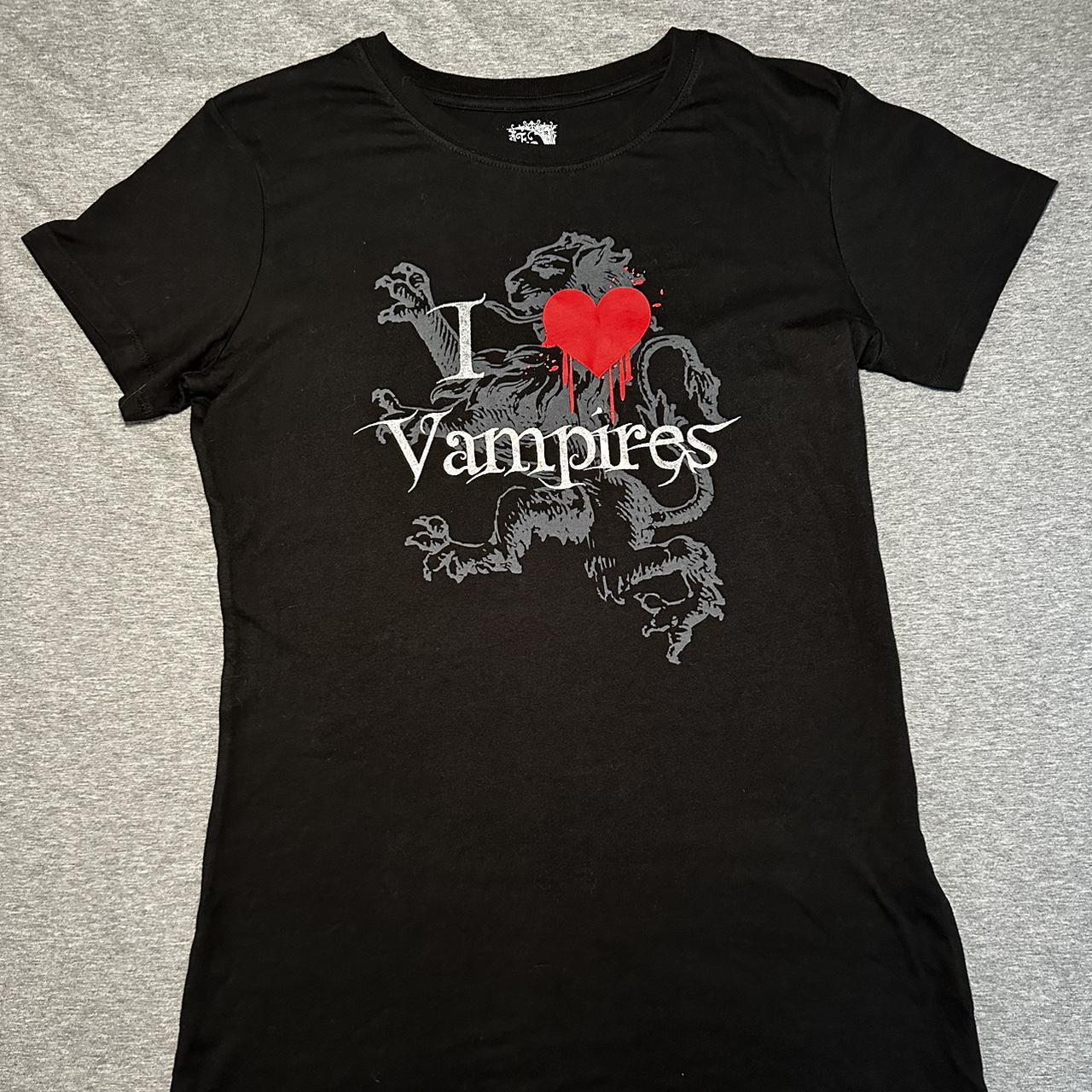I Heart Vampires twilight y2k emo scene graphic... - Depop