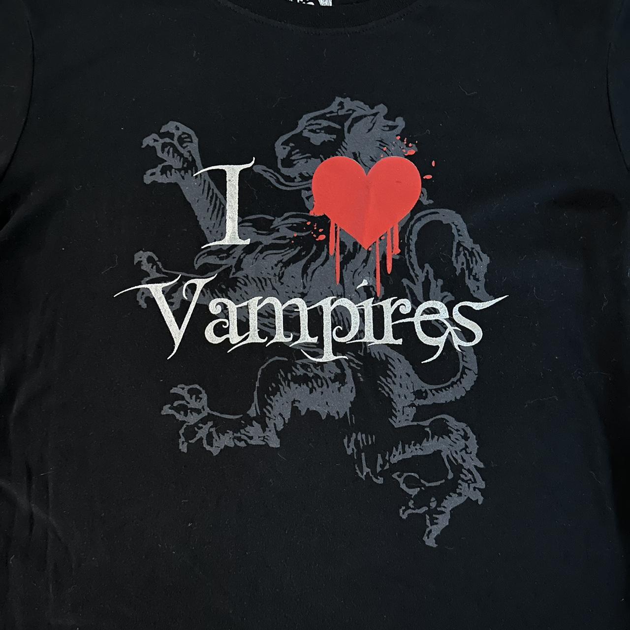 I Heart Vampires twilight y2k emo scene graphic... - Depop