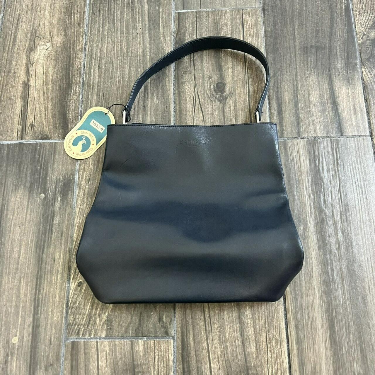 barbara milano blue leather purse NWT. Please check... - Depop