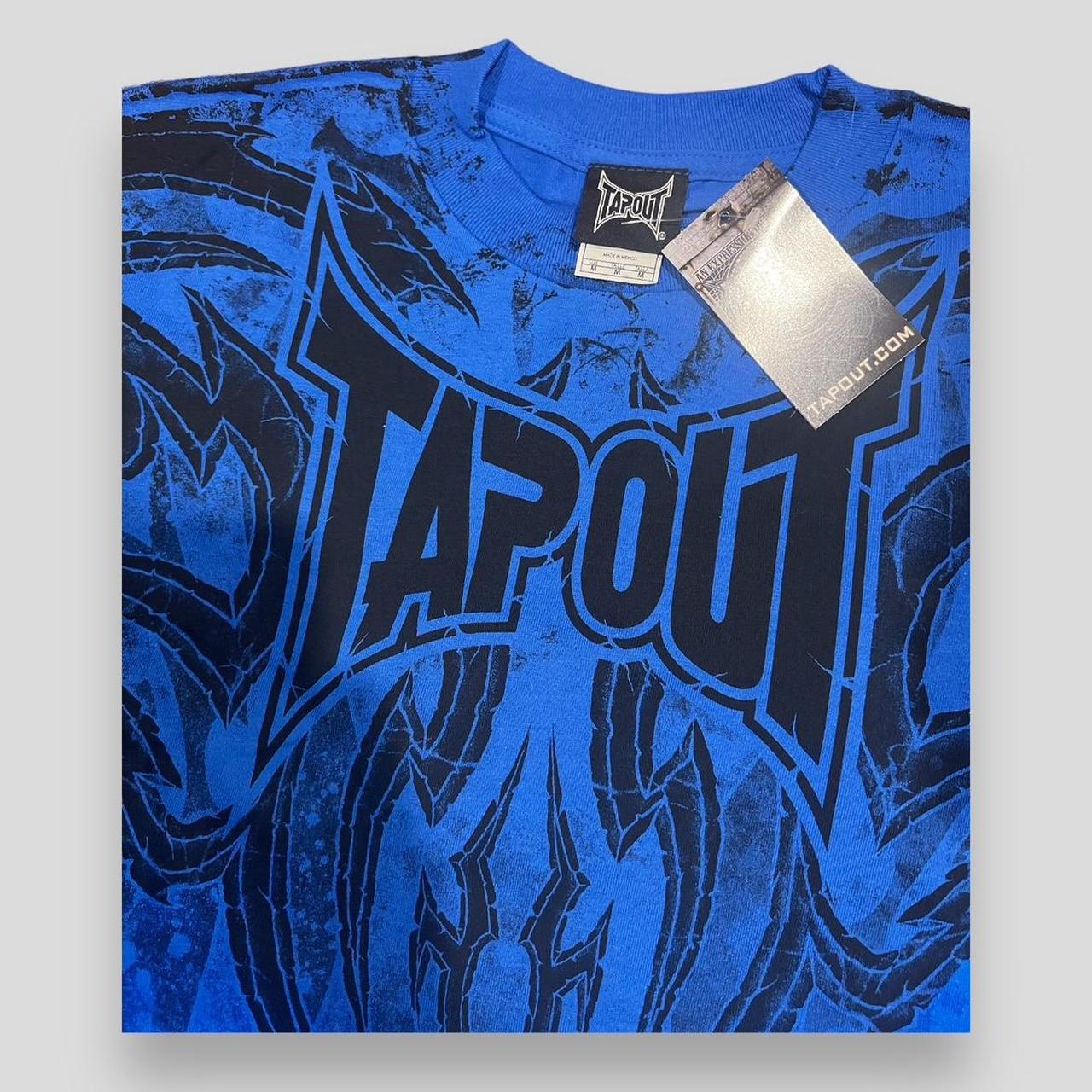Deadstock Tapout T-Shirt ☠️🔵 Blue / Black Rare brand... - Depop