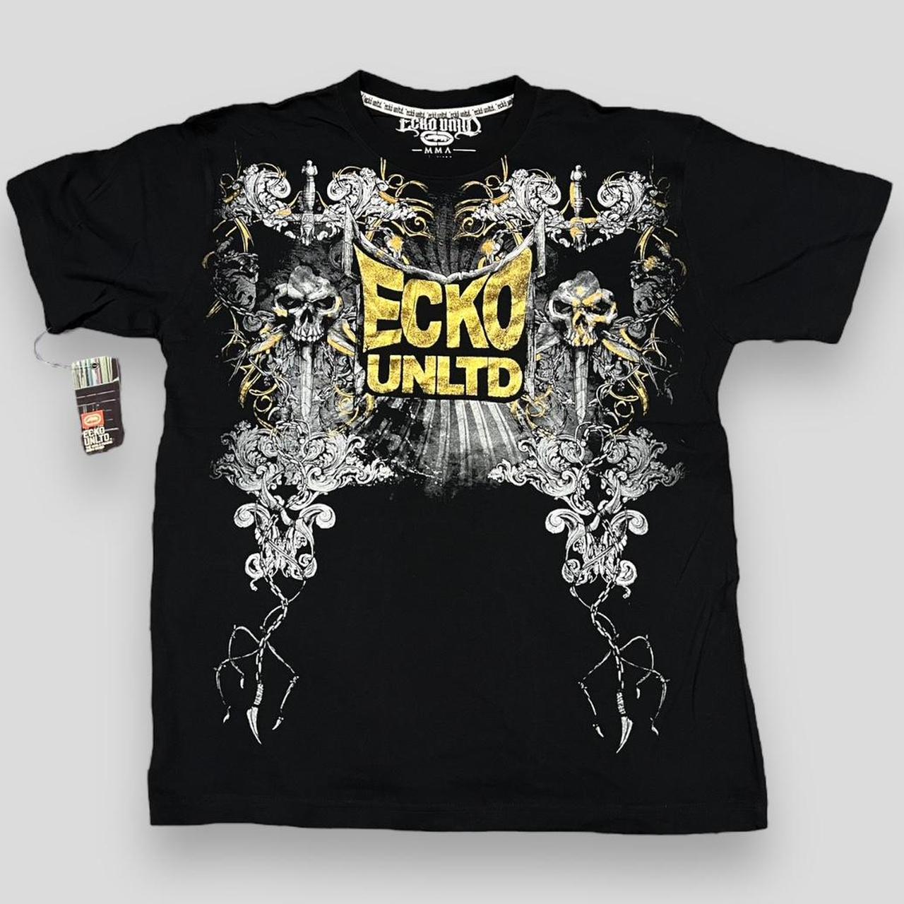 Deadstock Rare Vintage Ecko Unltd T-Shirt ⚜️💀🗡️ Black... - Depop