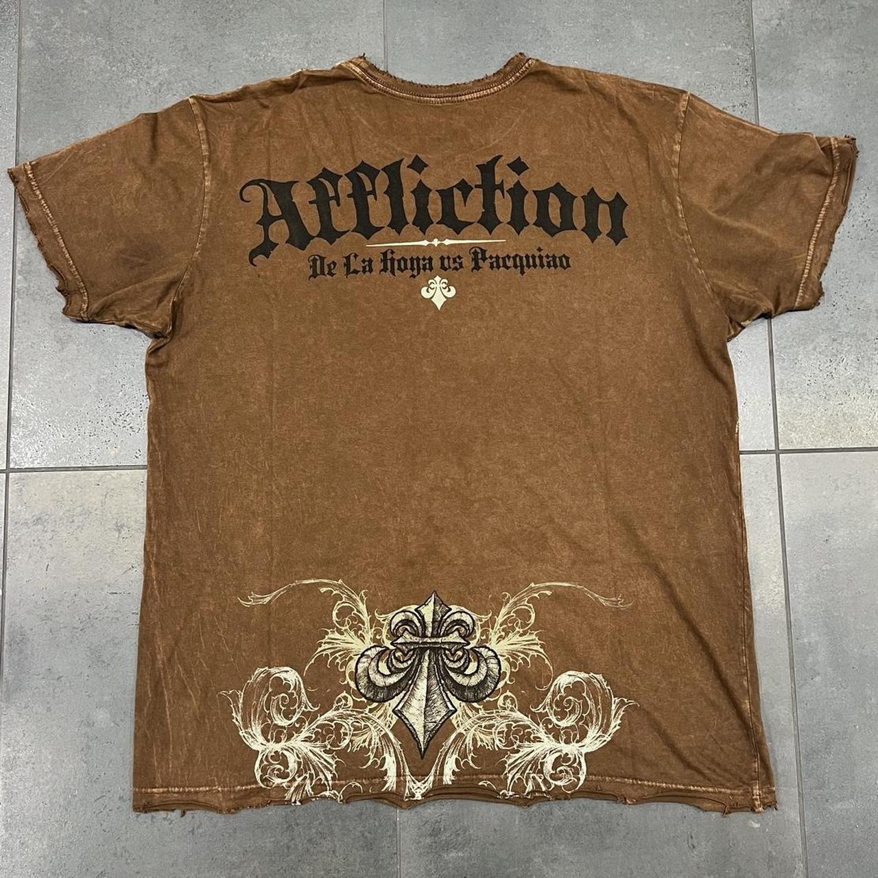 Rare Vintage 2000s Affliction Shirt🟤☠️ Brown / Grey /... - Depop