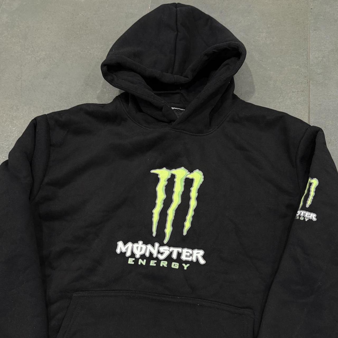 Rare 2000s Monster Energy Zip-up Hoodie 🐊 Black /... | Depop