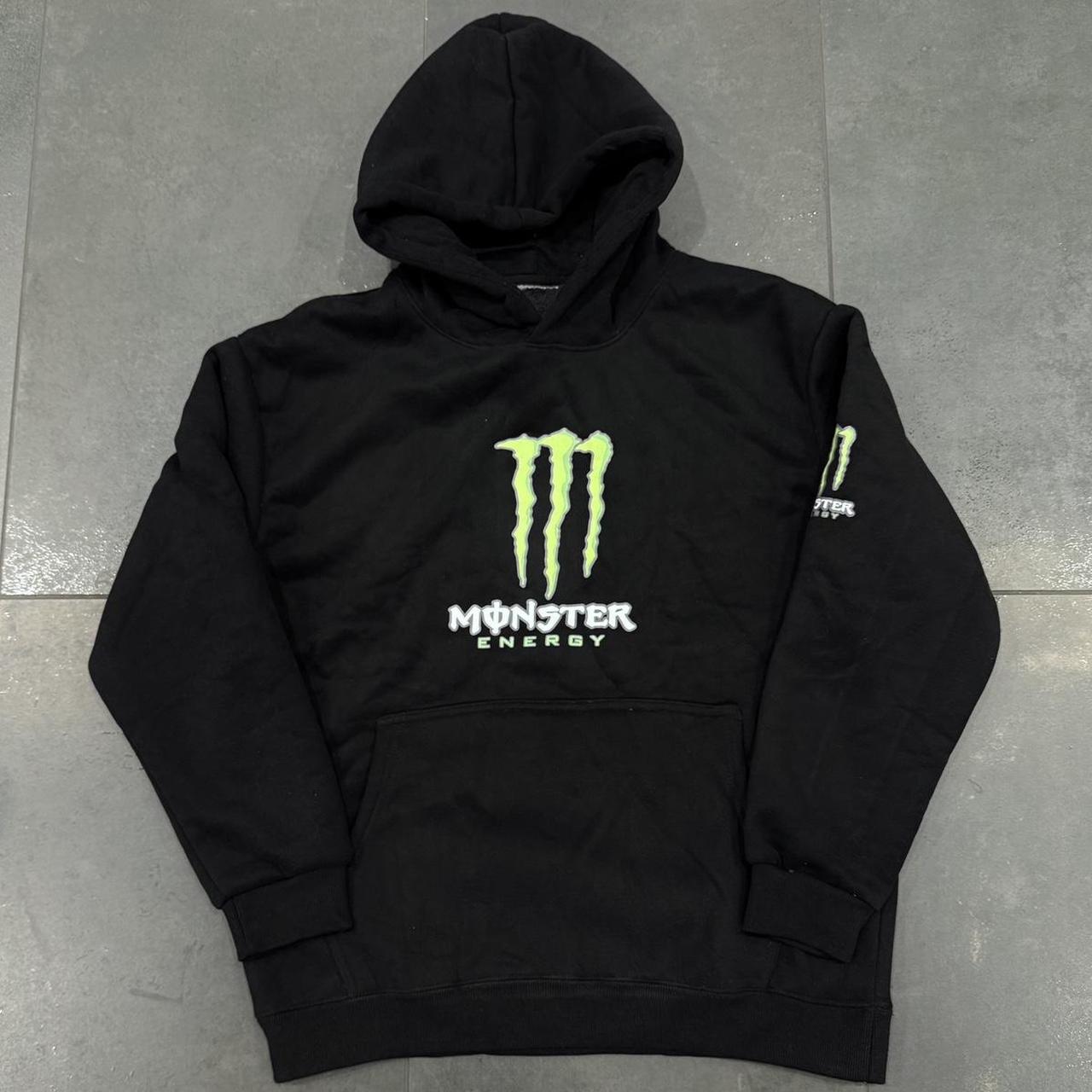 Rare 2000s Monster Energy Zip-up Hoodie 🐊 Black /... | Depop