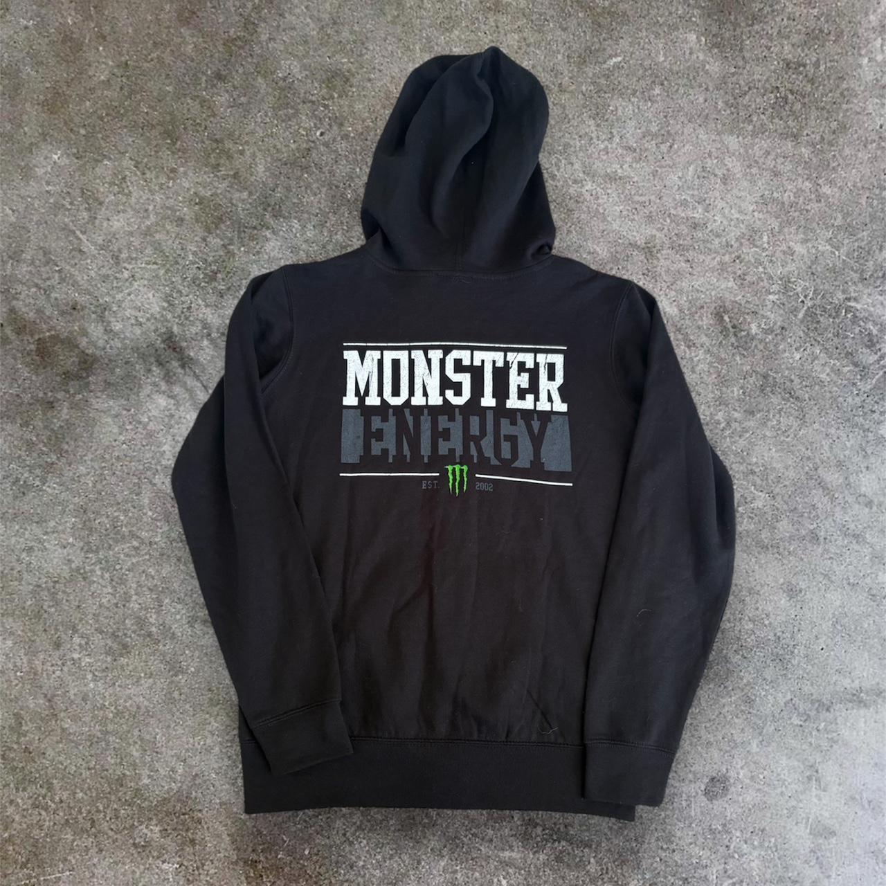 Y2K monster energy light weight zip up women’s... | Depop