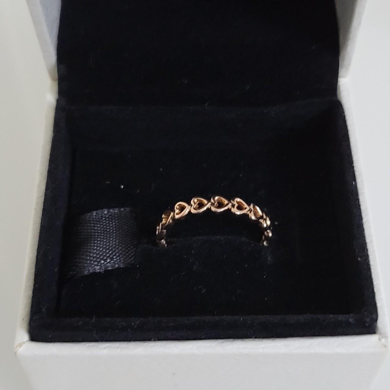 PANDORA Band of Hearts Ring Pandora Size 48 ... - Depop