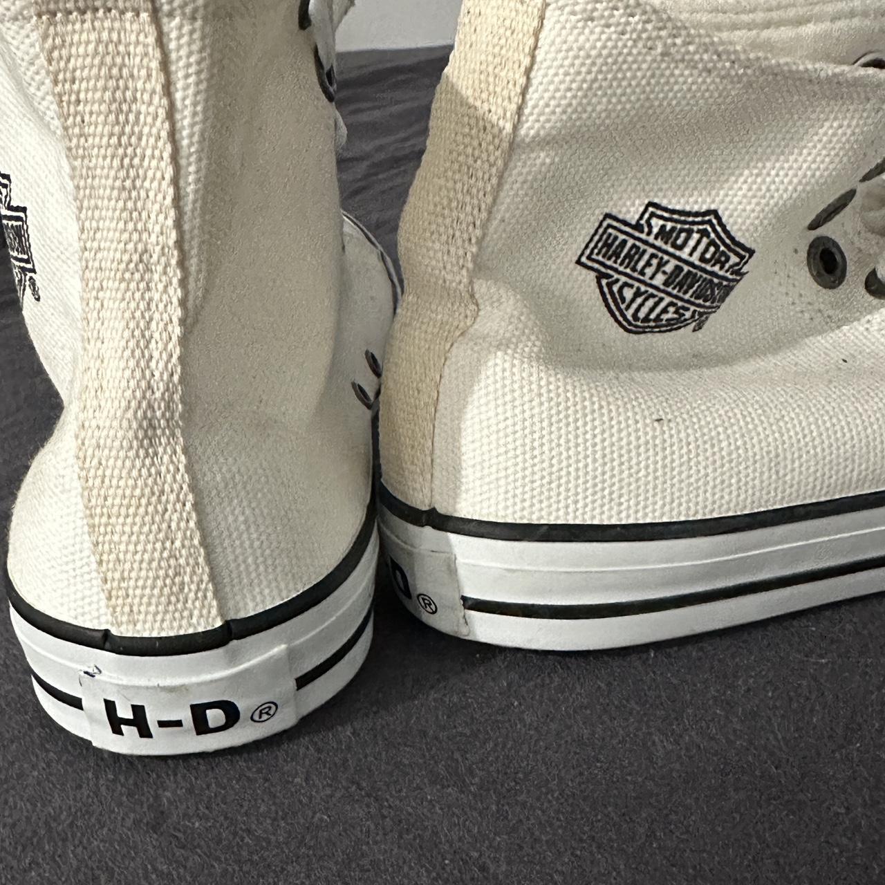 Harley Davidson White Converse Chuck Taylors - high... - Depop