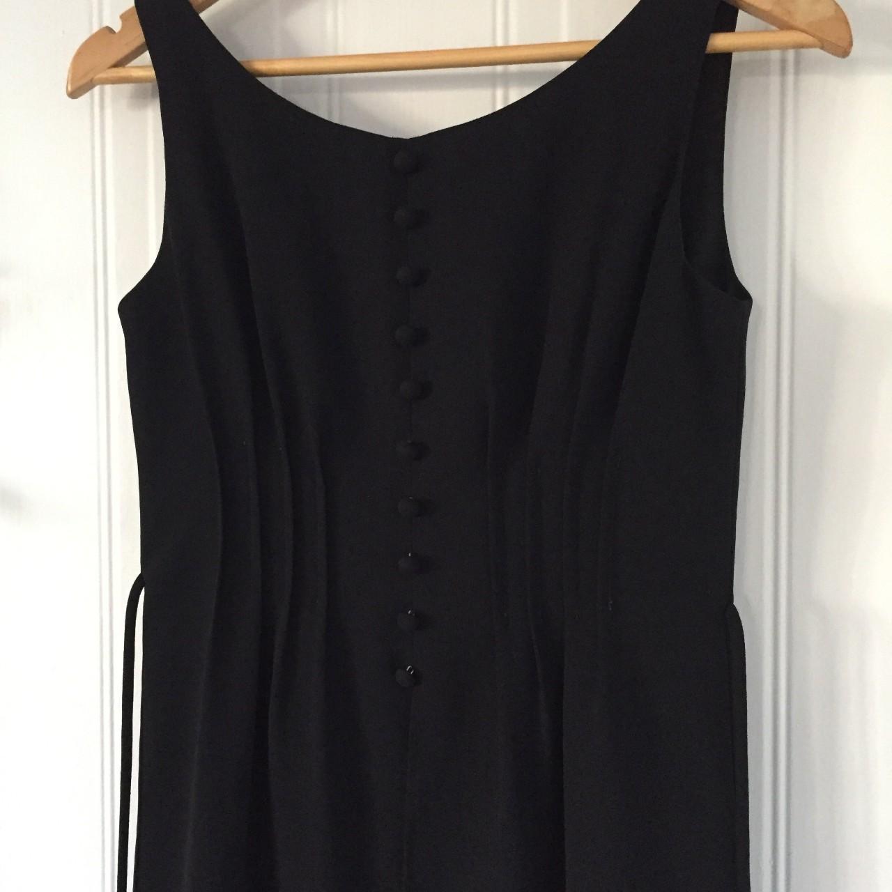 Ann Taylor 90s LBD. Black dress with sheer crepe... - Depop