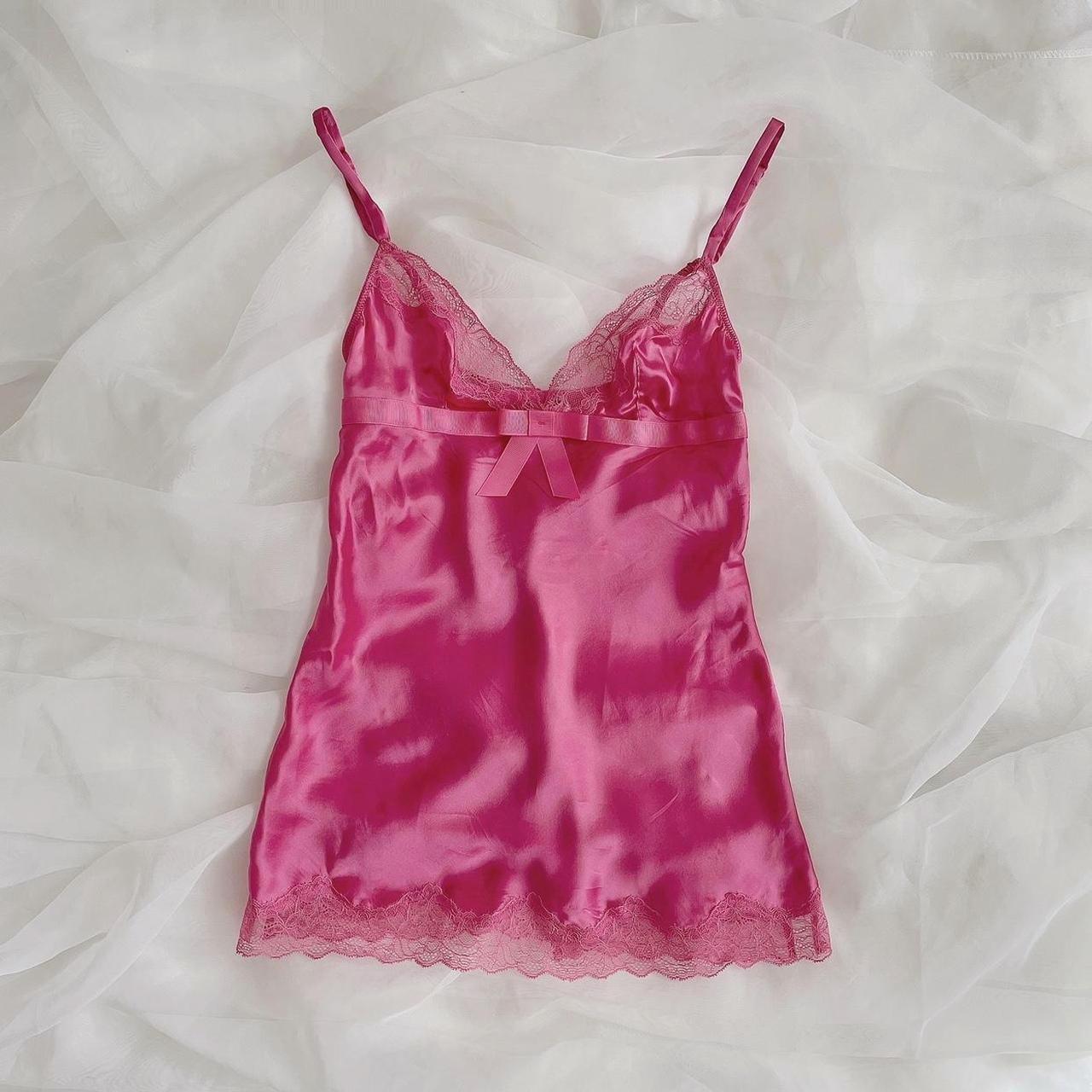 Victoria’s Secret silk pink slip ♡ incredibly silky... - Depop
