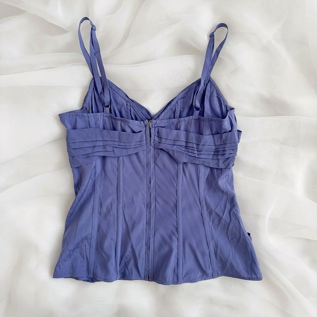 Gorgeous Bebe lilac silk corset camisole ♡ in... - Depop