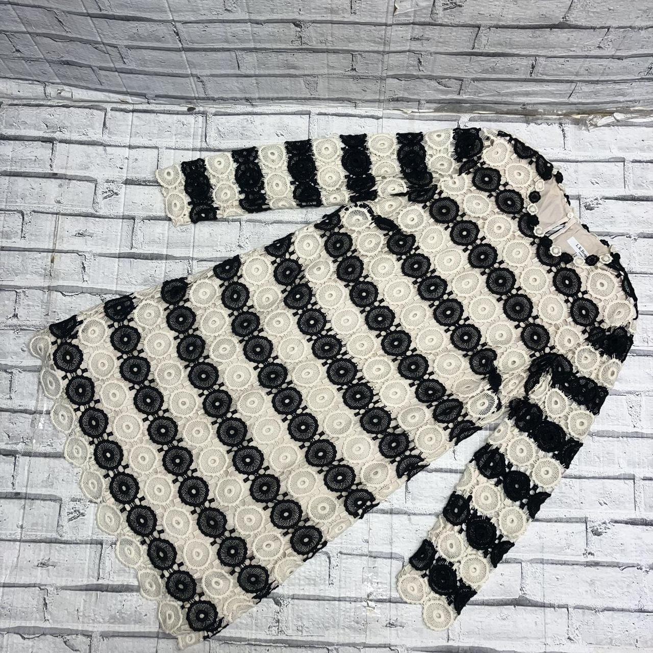 L.K. Bennett London beautiful black/ cream lace... - Depop