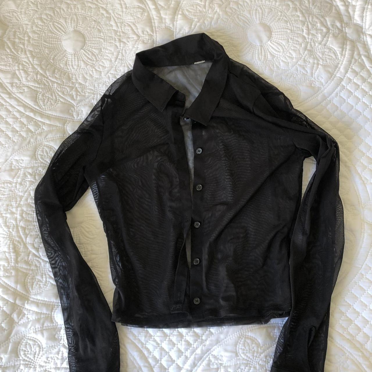 black mesh top y2k rave summer 90s streetstyle can... - Depop