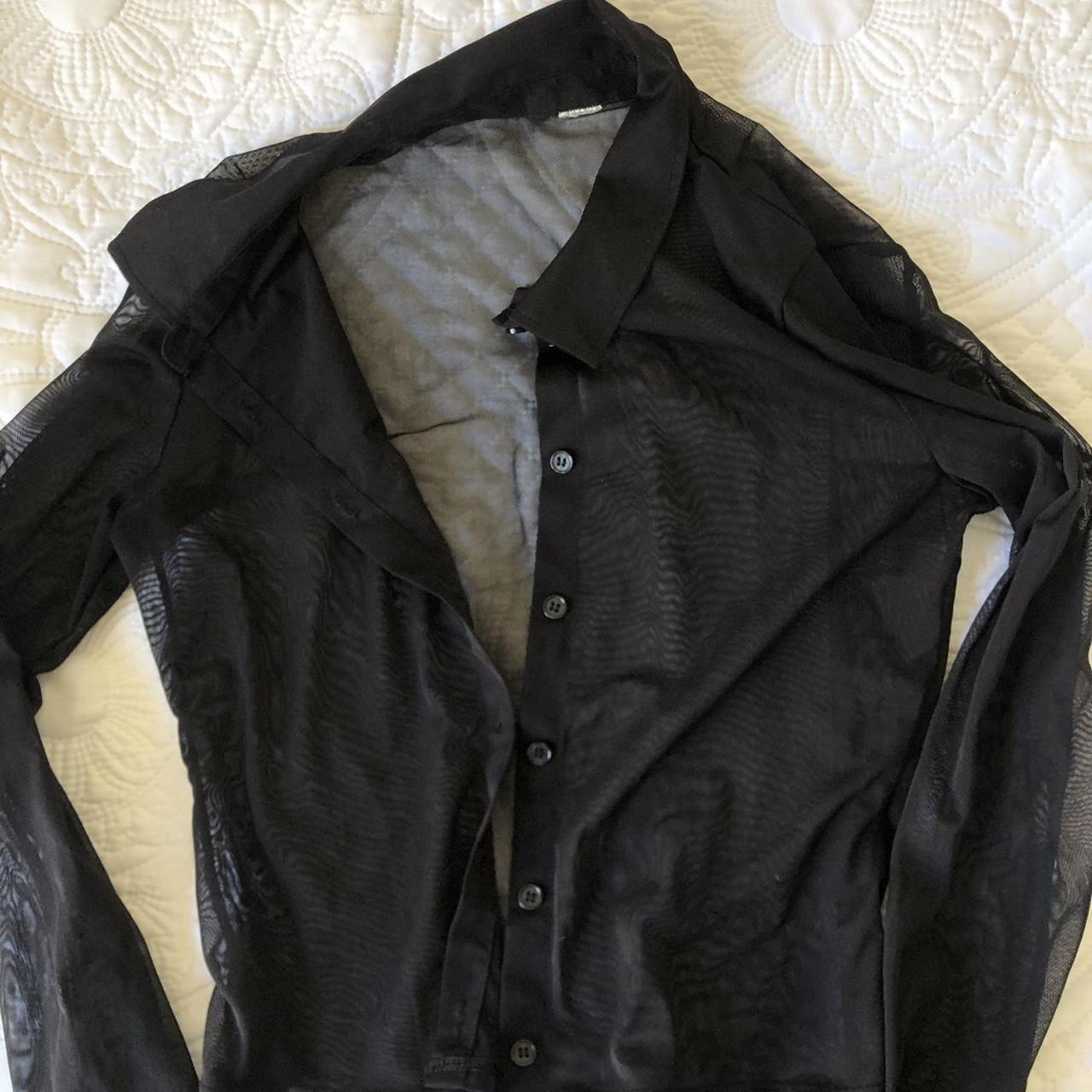 black mesh top y2k rave summer 90s streetstyle can... - Depop