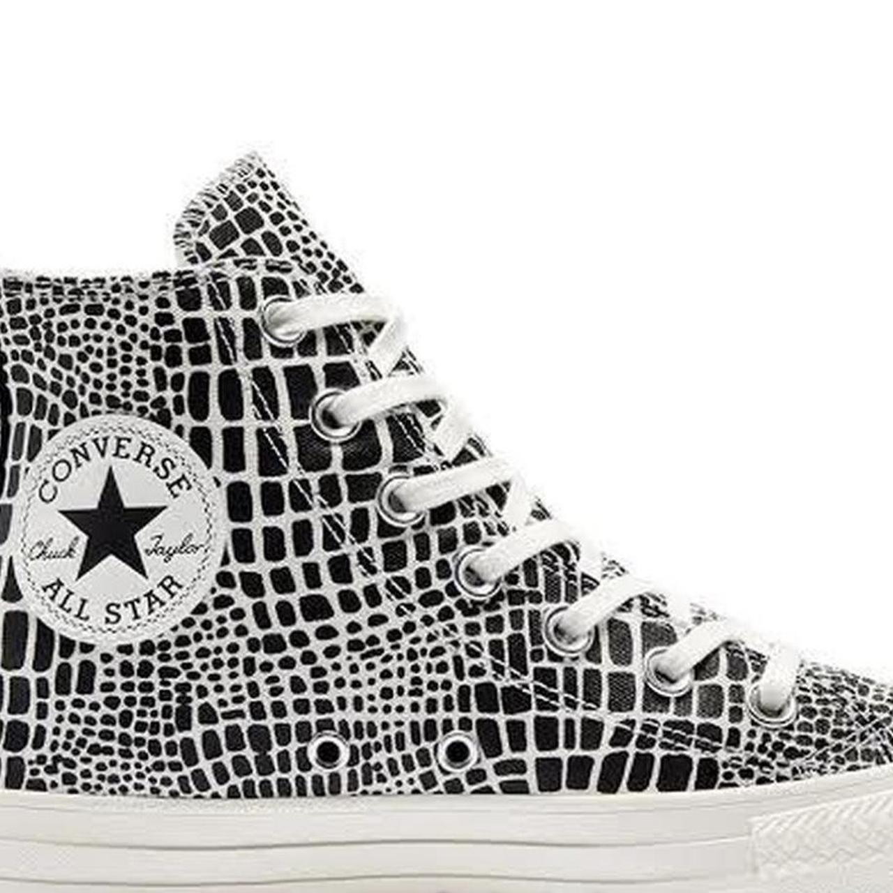 Converse croc print high tops. Size 8 US women’s.... - Depop