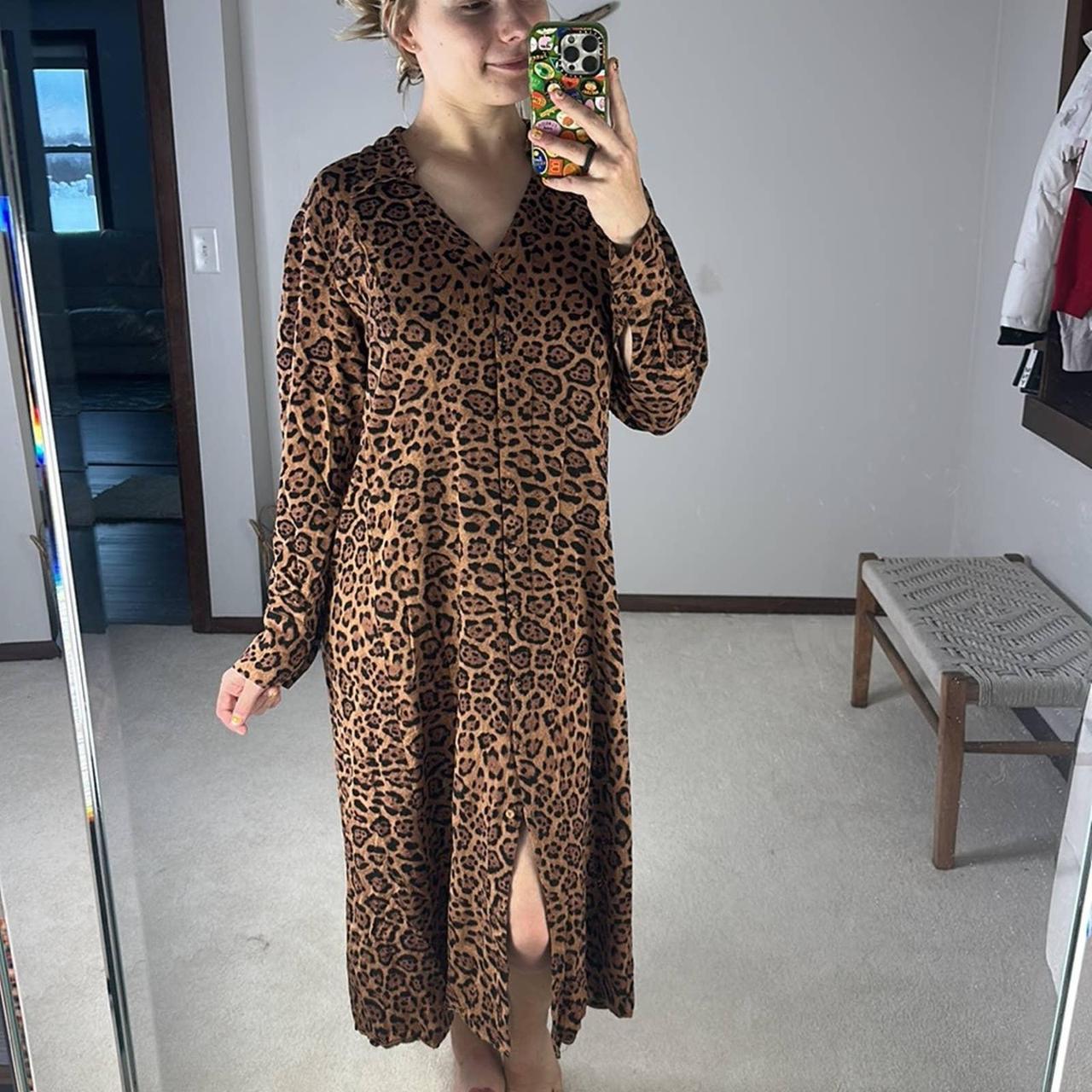 H M Cheetah Print Button Up Dress Excellent Depop h-m-cheetah-print-button-up-dress-excellent-depop