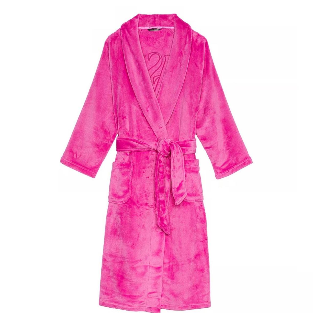 Victoria’s secret short cozy robe in fuchsia frenzy... - Depop