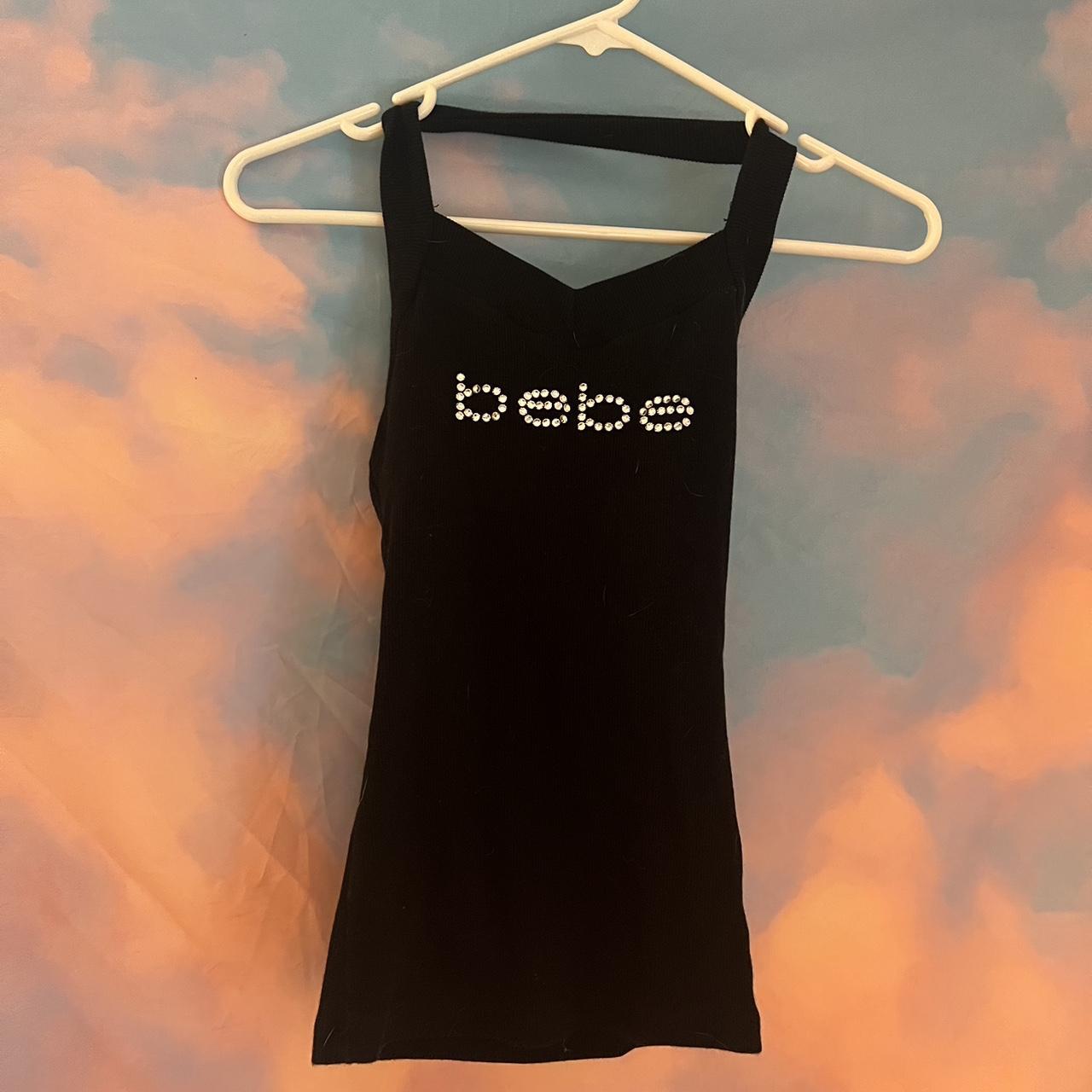 Y2k bedazzled bebe tank top - Depop