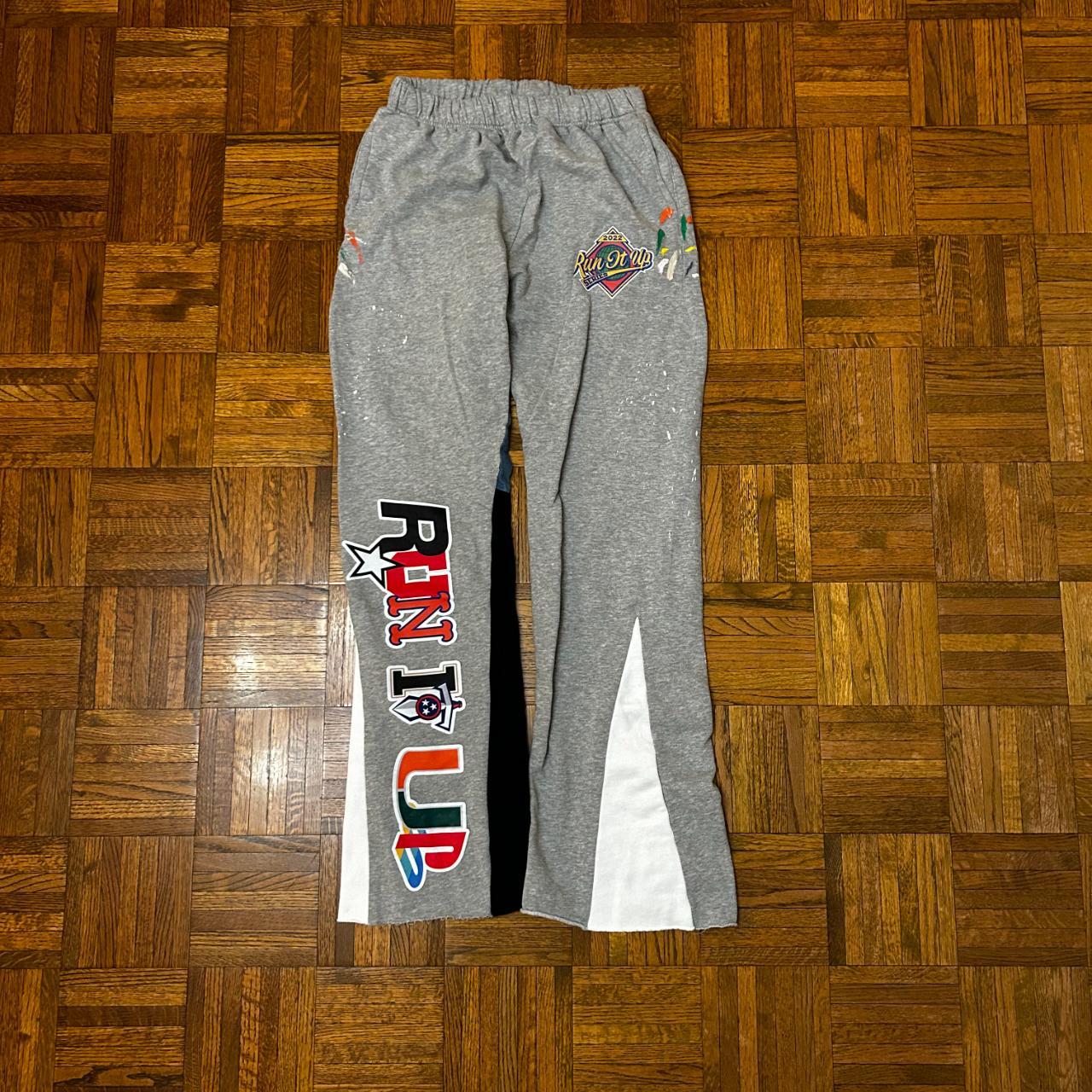 Flared Grey Custom Sweatpants - Depop Flared Grey Custom Sweatpants - Depop