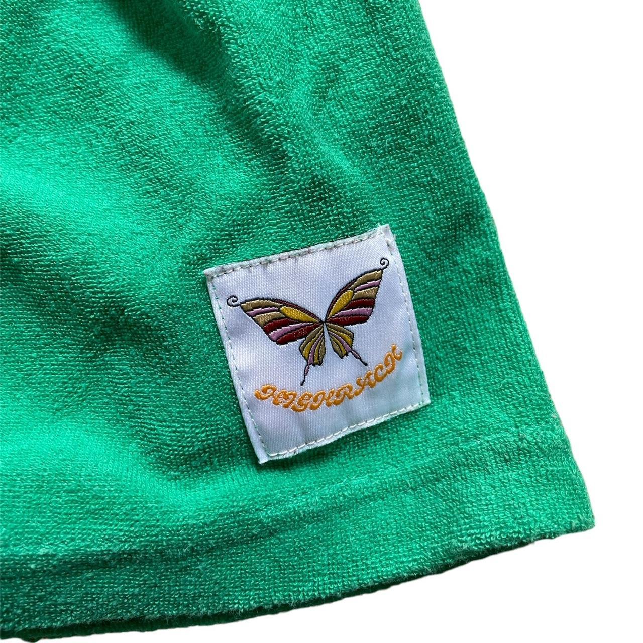 Bright green terry towelling shorts from Highrack... - Depop