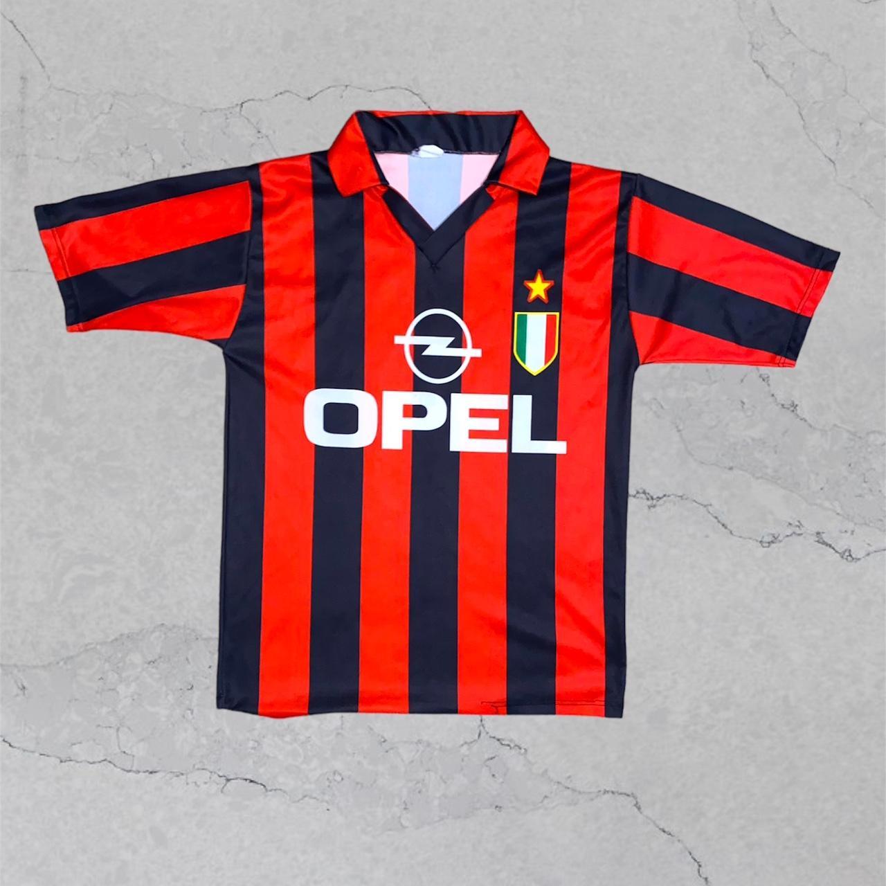 Vintage AC Milan Opel sponsor George Weah 9 on the... - Depop