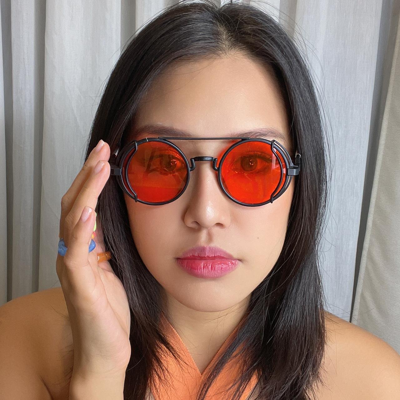 Round Red Lens Festival Men Women Sunglasses 😎 Depop