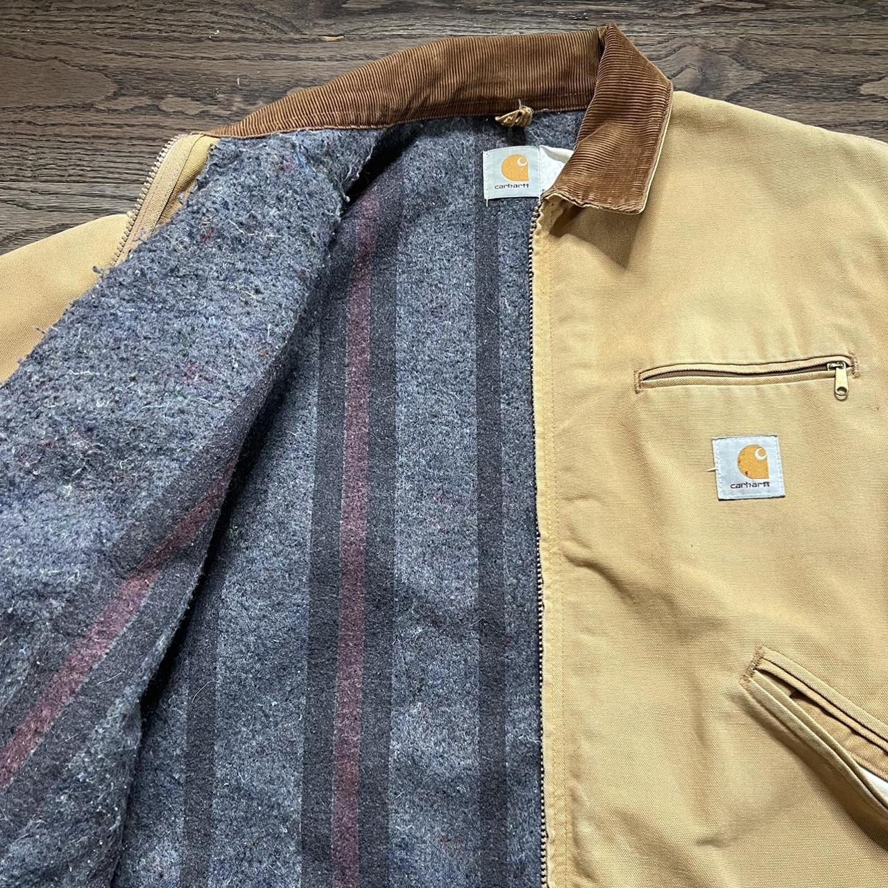 Vintage Carhartt Detroit Jacket Great fade Signs of... - Depop