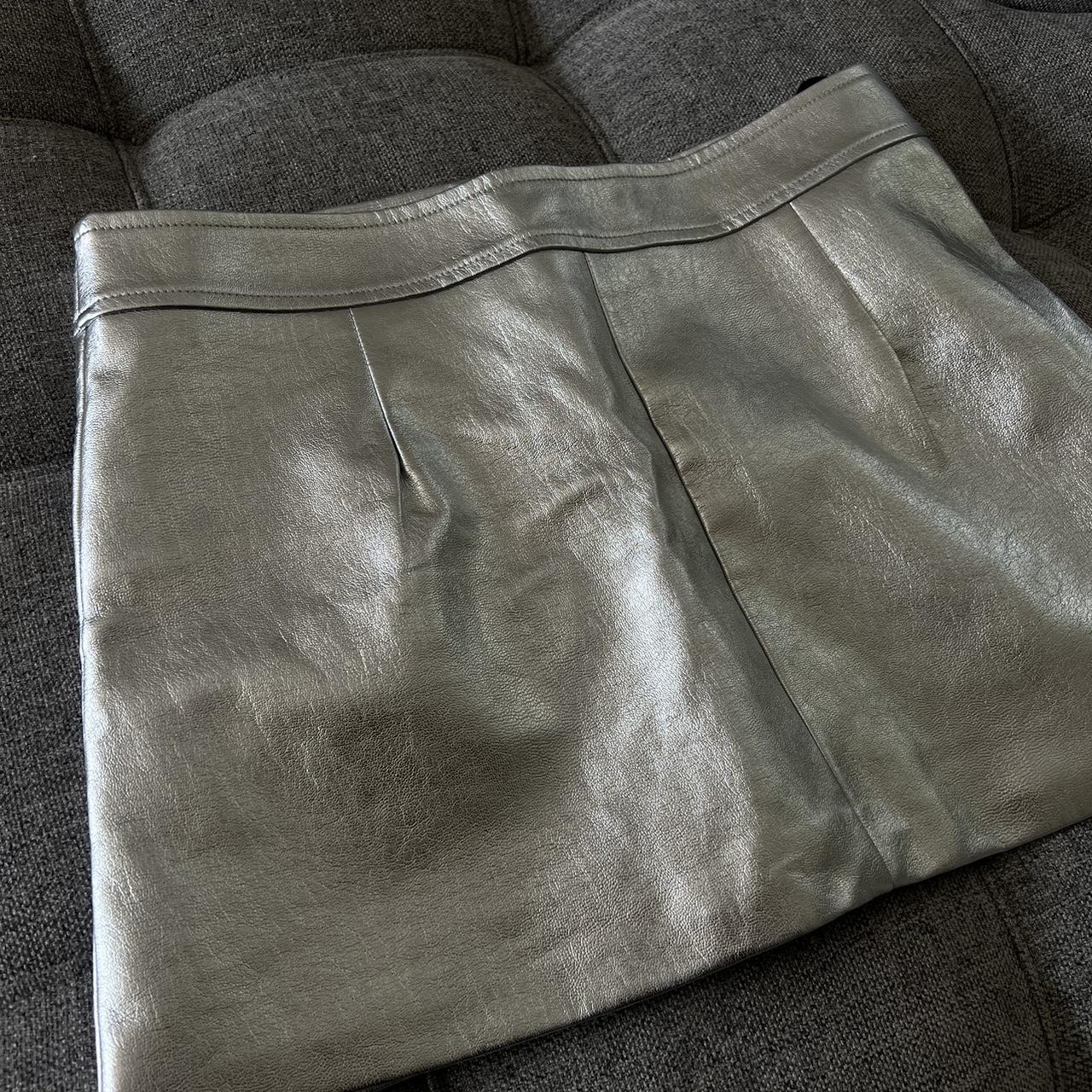 Metallic silver skirt🥰 this one is super cute,... - Depop