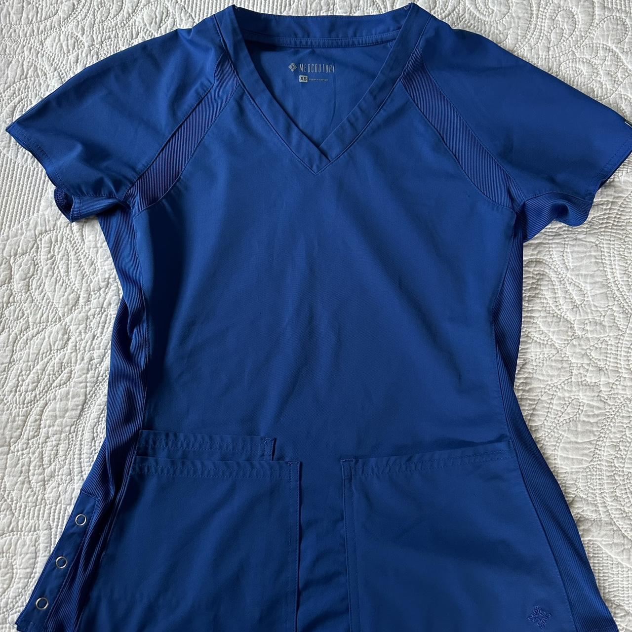 XS blue Med Couture scrub set 32” inseam - Depop