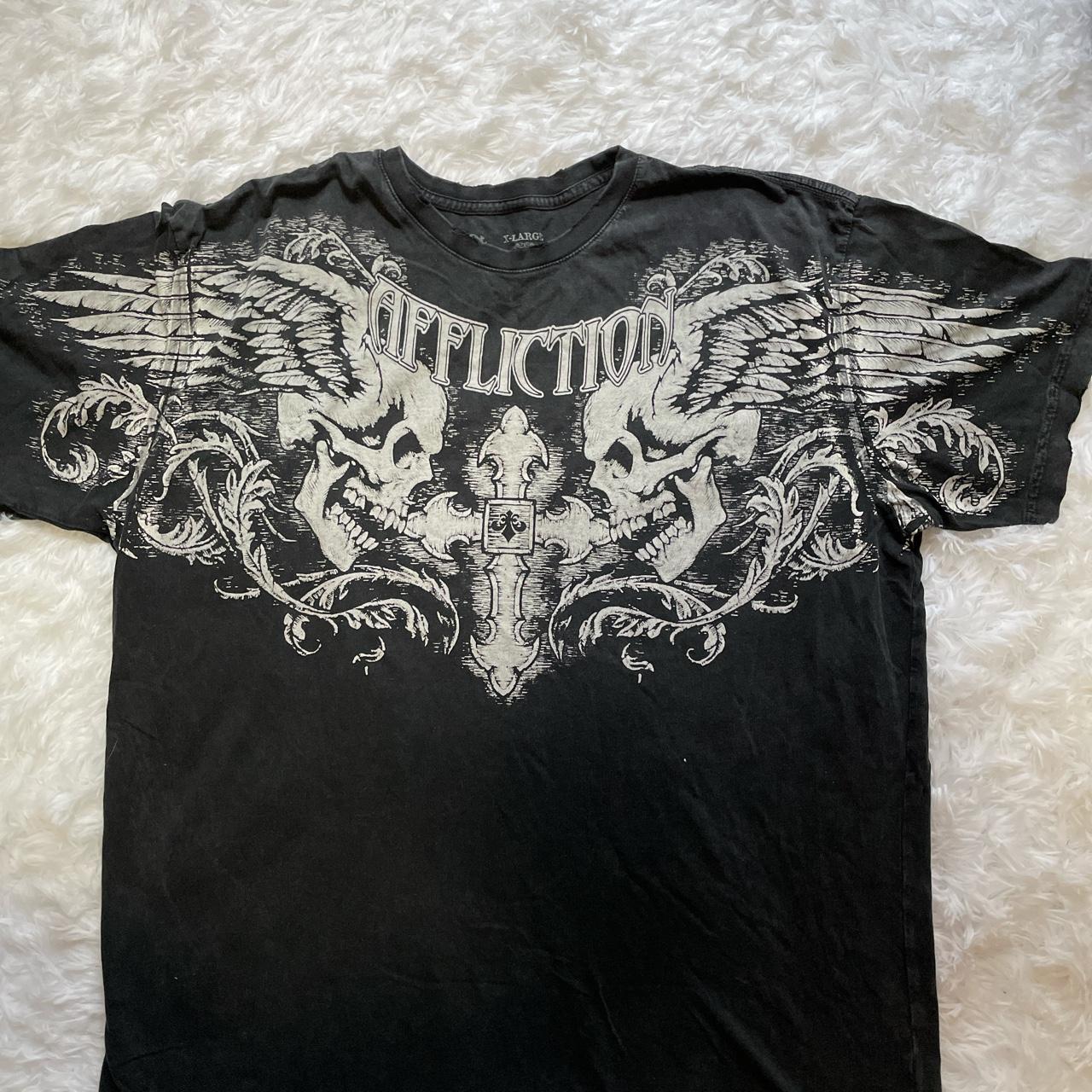🕷🕷 affliction tee super sick affliction graphic,... - Depop