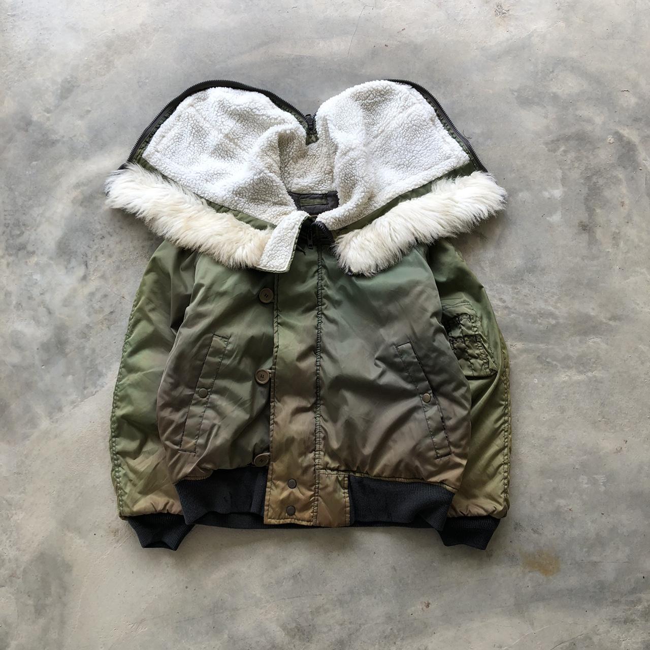 Army Flying Man Attached Hooded Flight Jacket TAG :... | Depop