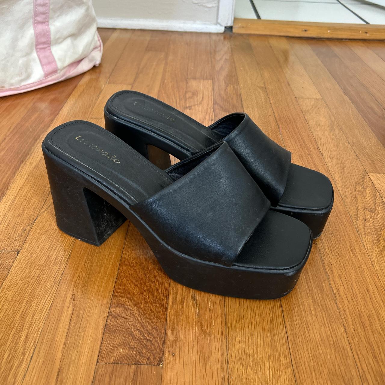 Size 10 black mules - could fit 9.5 - Depop