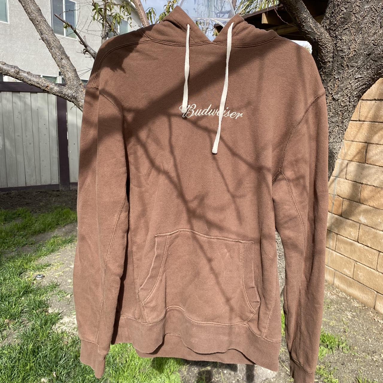Budweiser Pacsun Brown Hoodie 🧸🍻 Size Depop