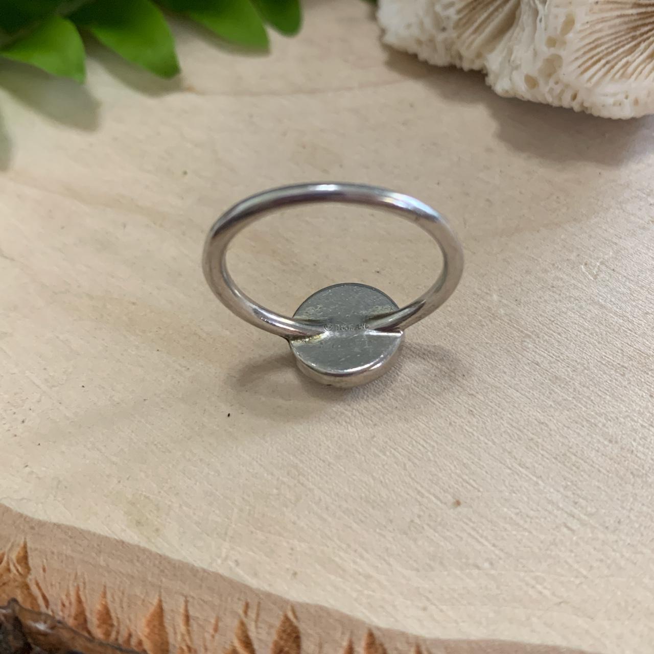 Coach Pave Logo Silver Tone Ring, Size 7 • marked... - Depop