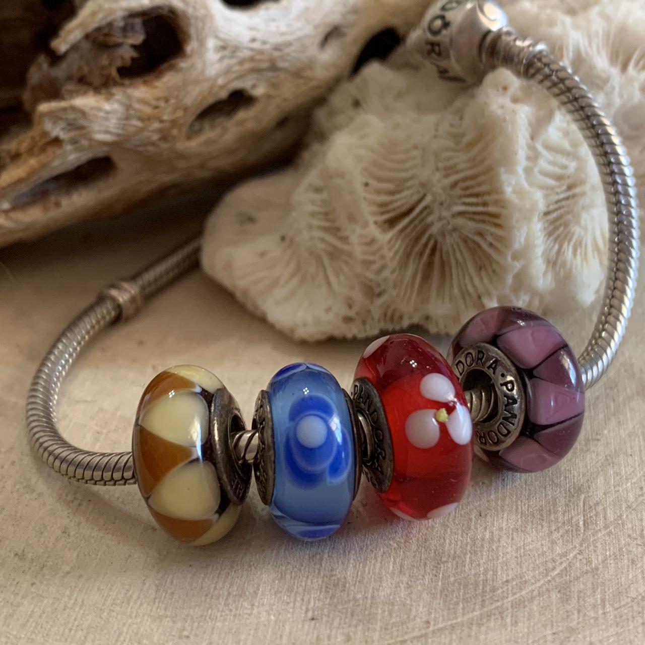 Authentic Pandora Captivating Amber Murano Glass... | Depop