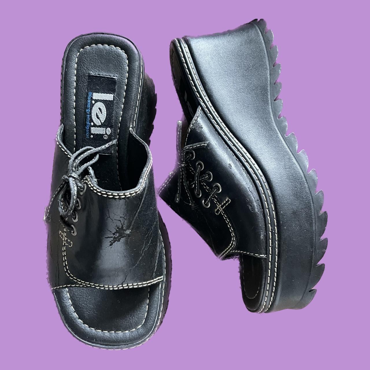 lei platform sandals size 6 need repairs hence the... - Depop