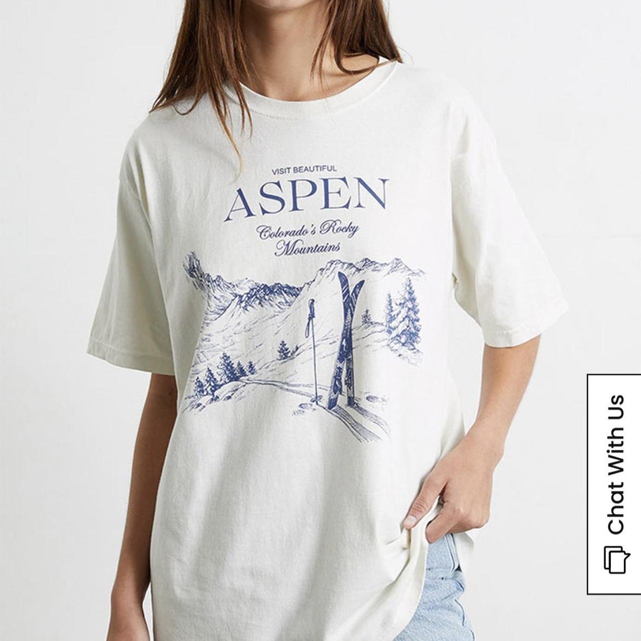 Pacsun Aspen oversized graphic tee Size XS/S - Depop