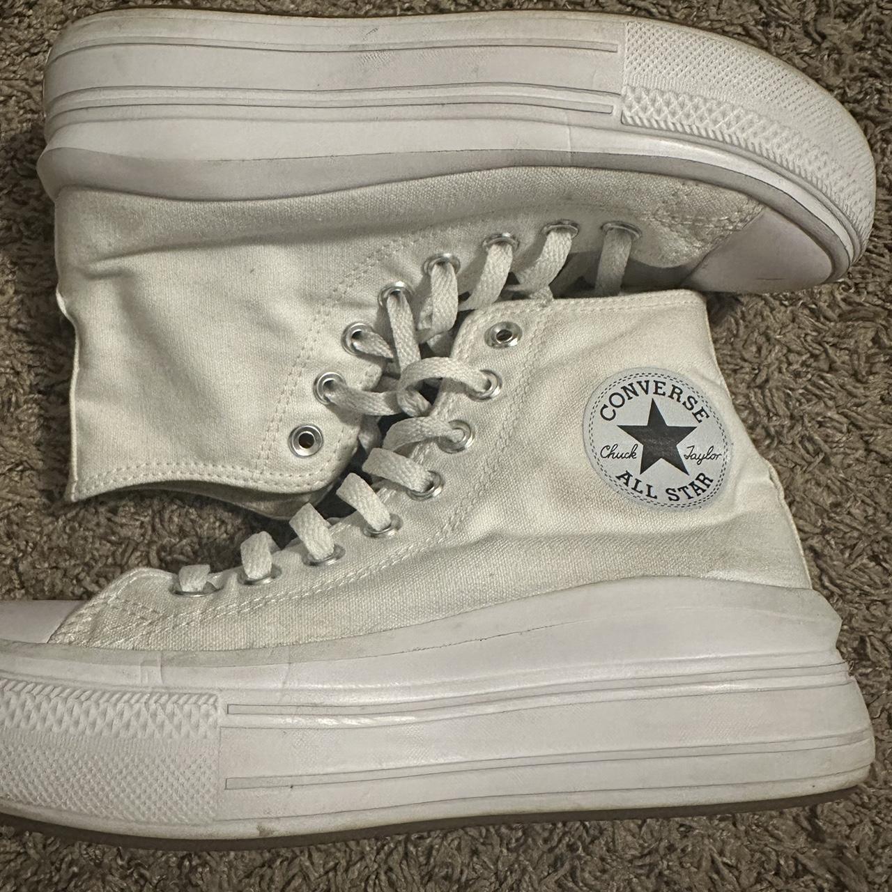 Converse Women's White Trainers | Depop
