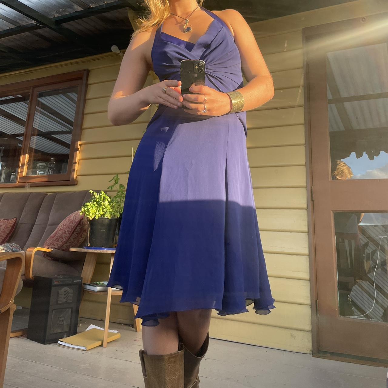 Gorgeous!!! Vintage 90s electric midnight blue pixie... - Depop