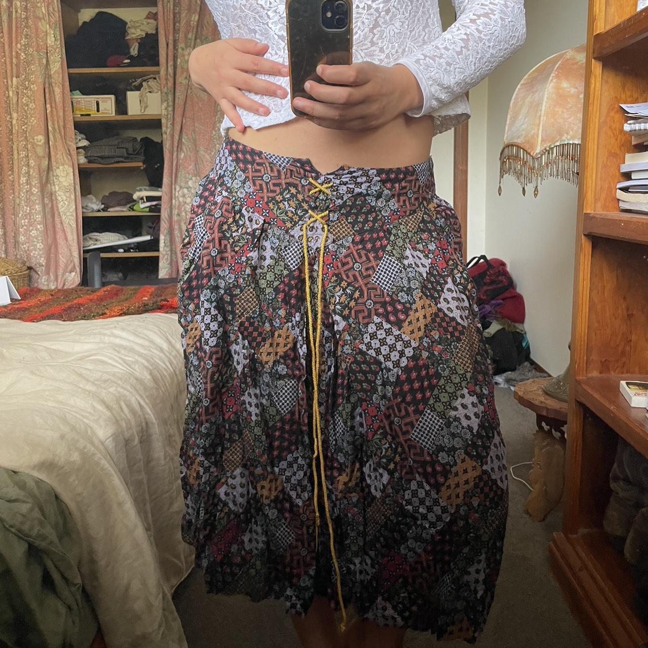 Vintage 80s 100% cotton skirt By Styro Such a cute... - Depop