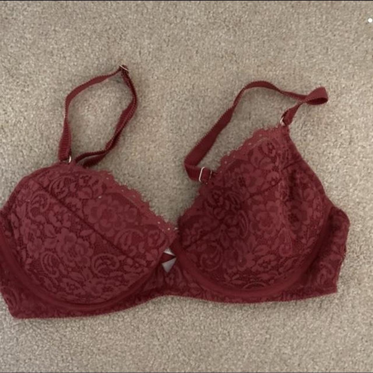 Topshop red Lacey bra in size 34D Good condition... - Depop
