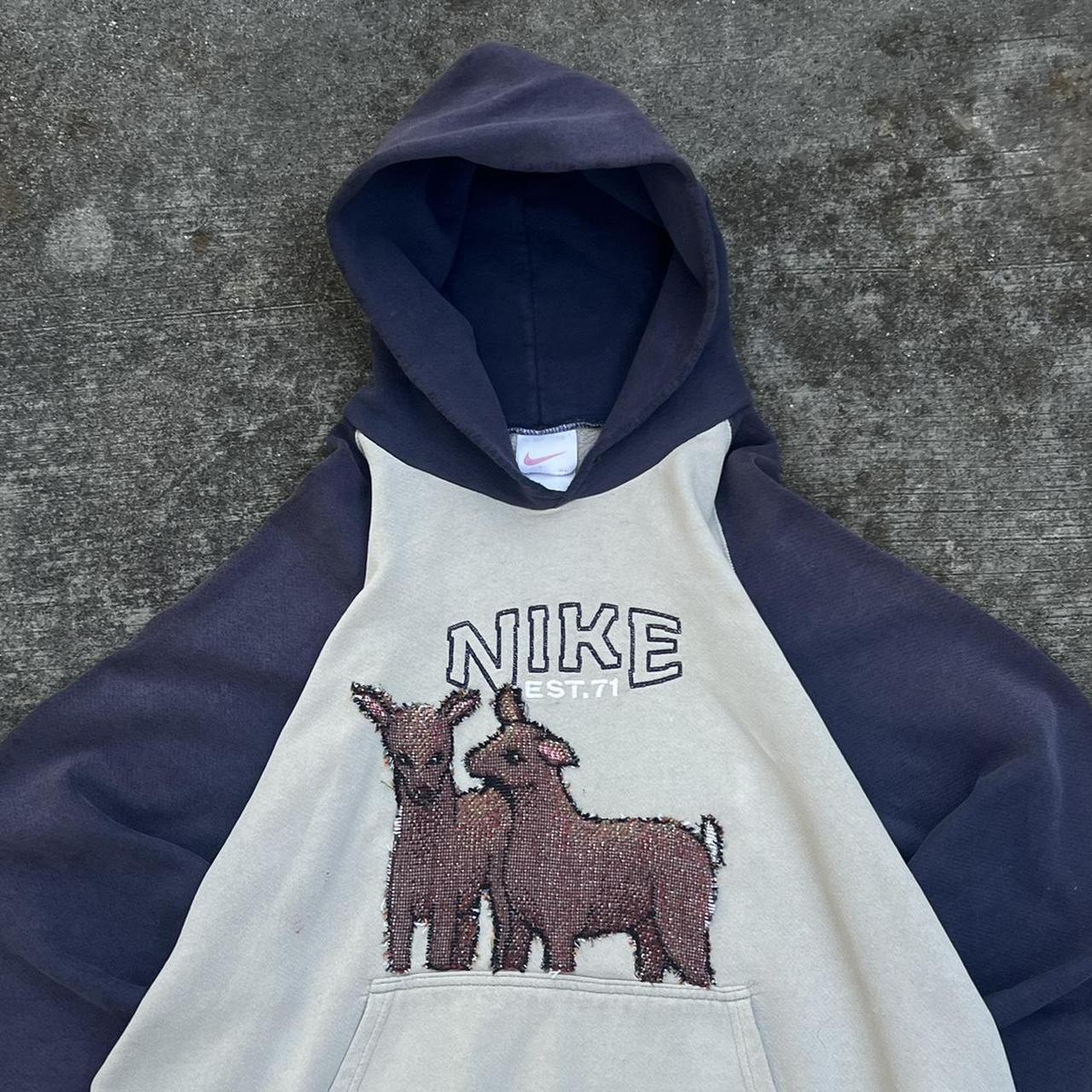 Custom Upcycled Vintage Nike Hoodie -i uplcylced... - Depop