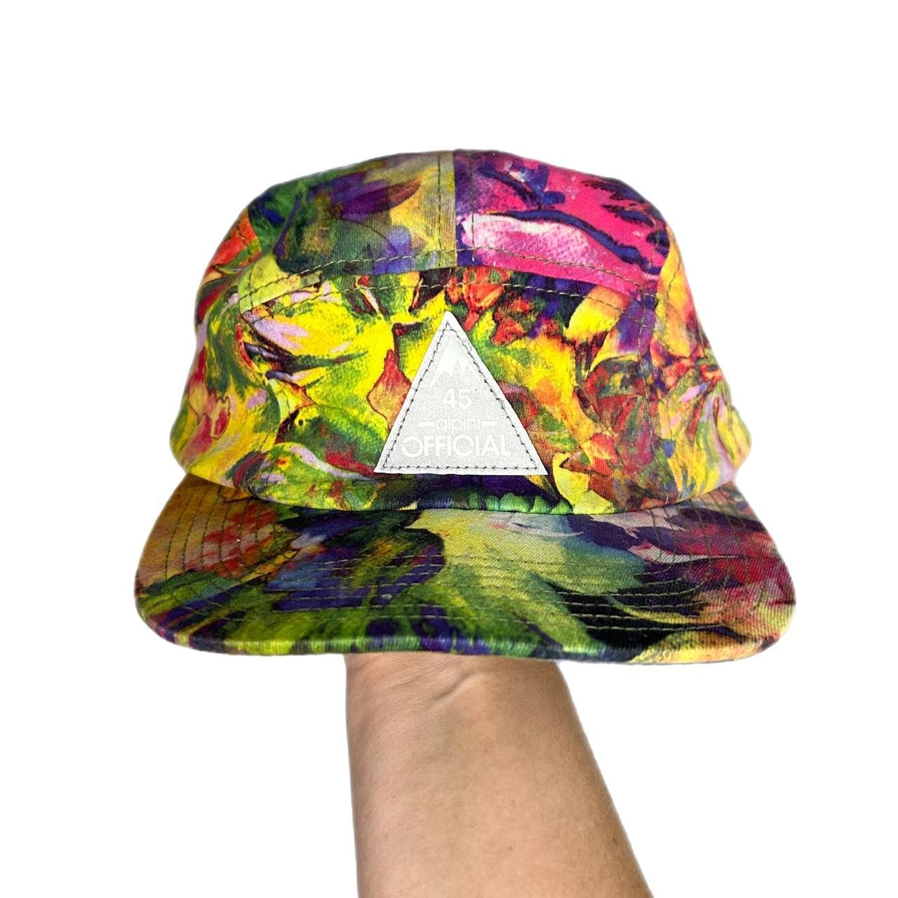 Official Colorful Floral Art 5 Panel Hat Cap Crown... - Depop